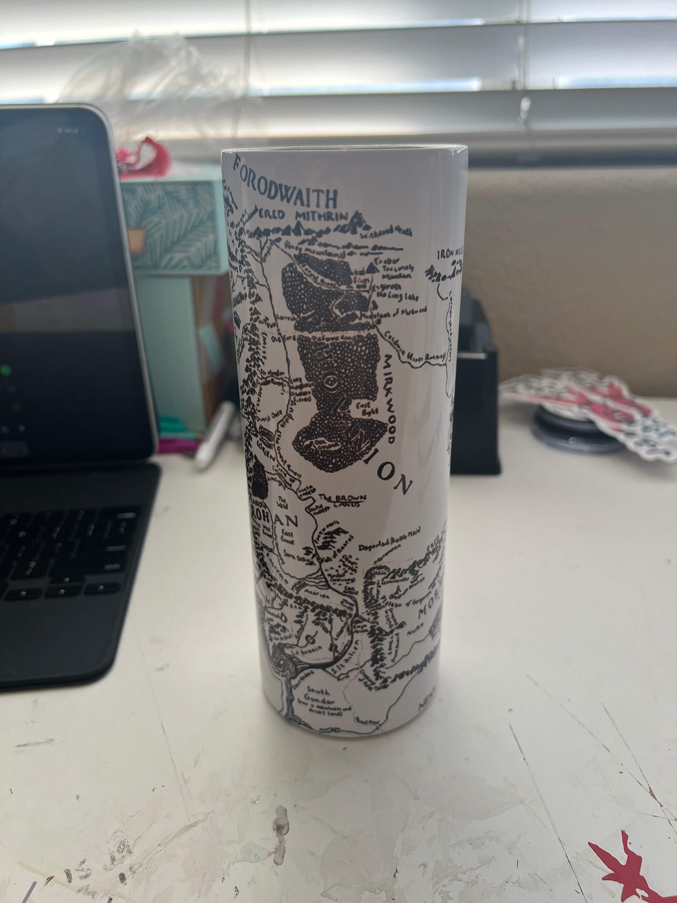 Middle Earth Map Tumbler - Etsy