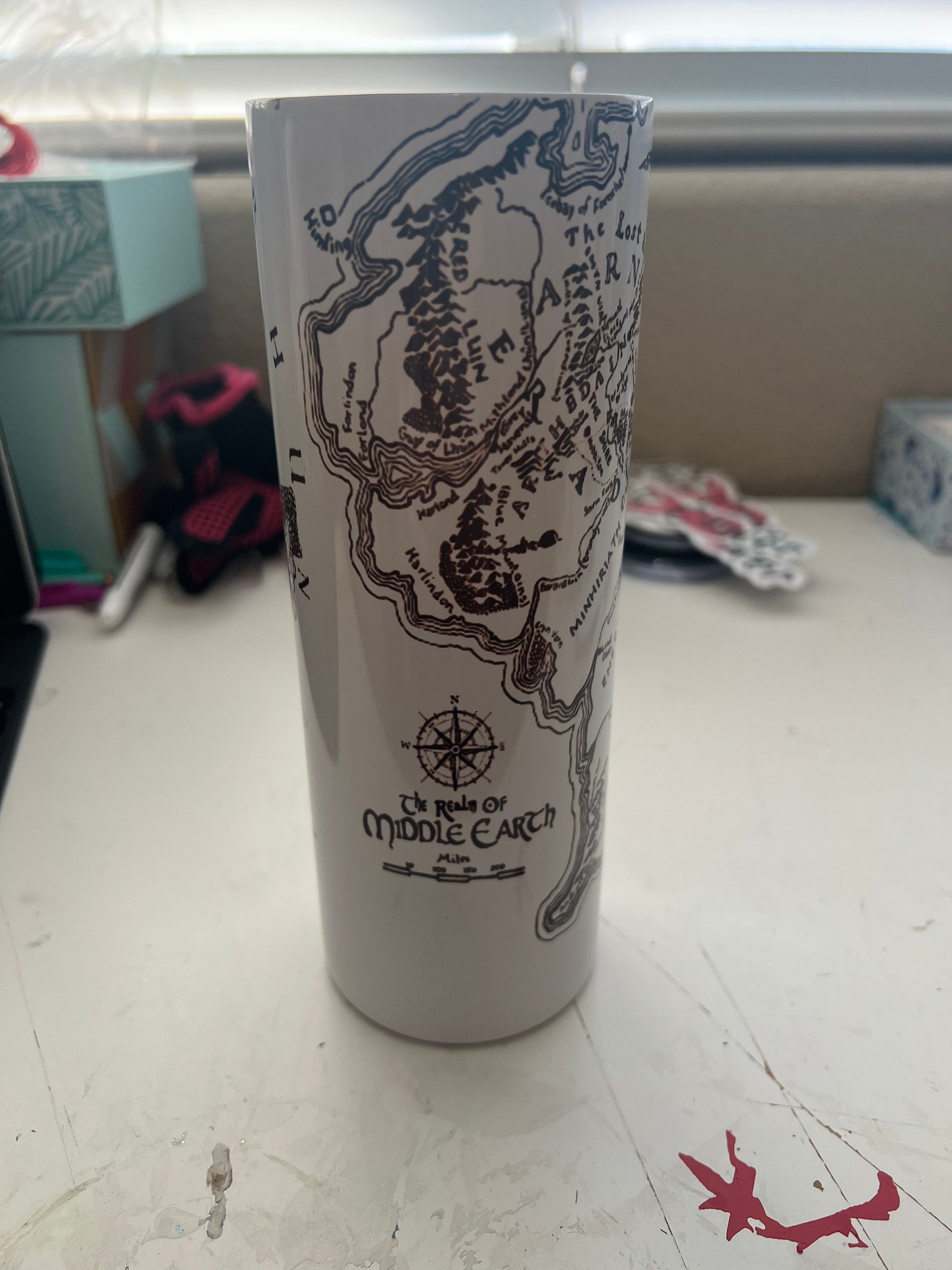 Middle Earth Map Tumbler - Etsy