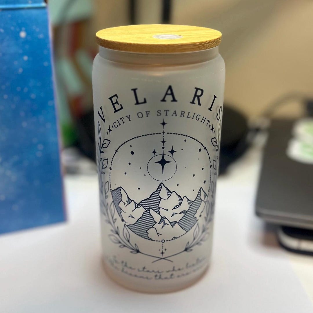 ACOTAR Velaris Glass Can Cup - Etsy