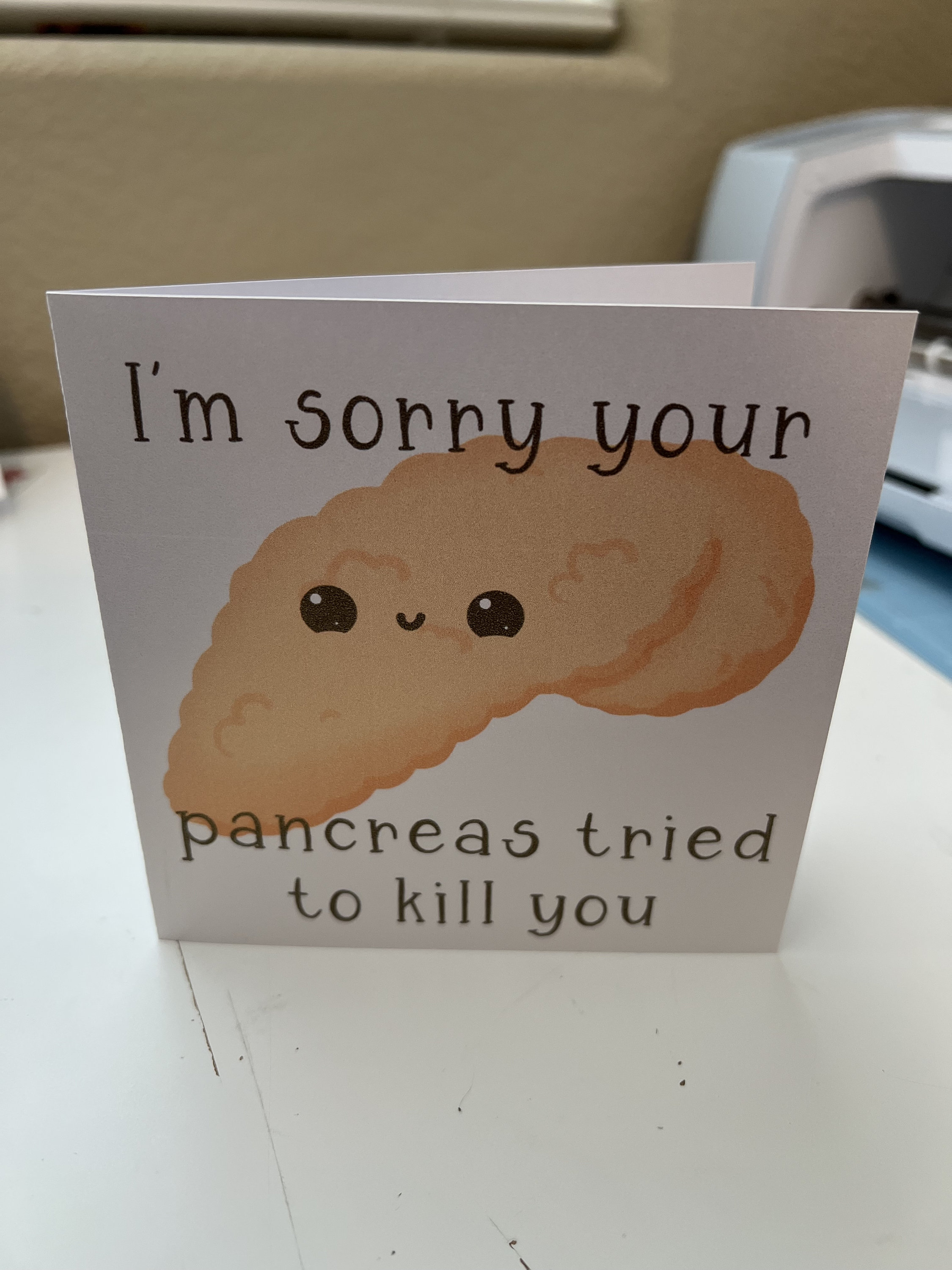 Im Sorry Your Body Part Tried to Kill You Card - Etsy