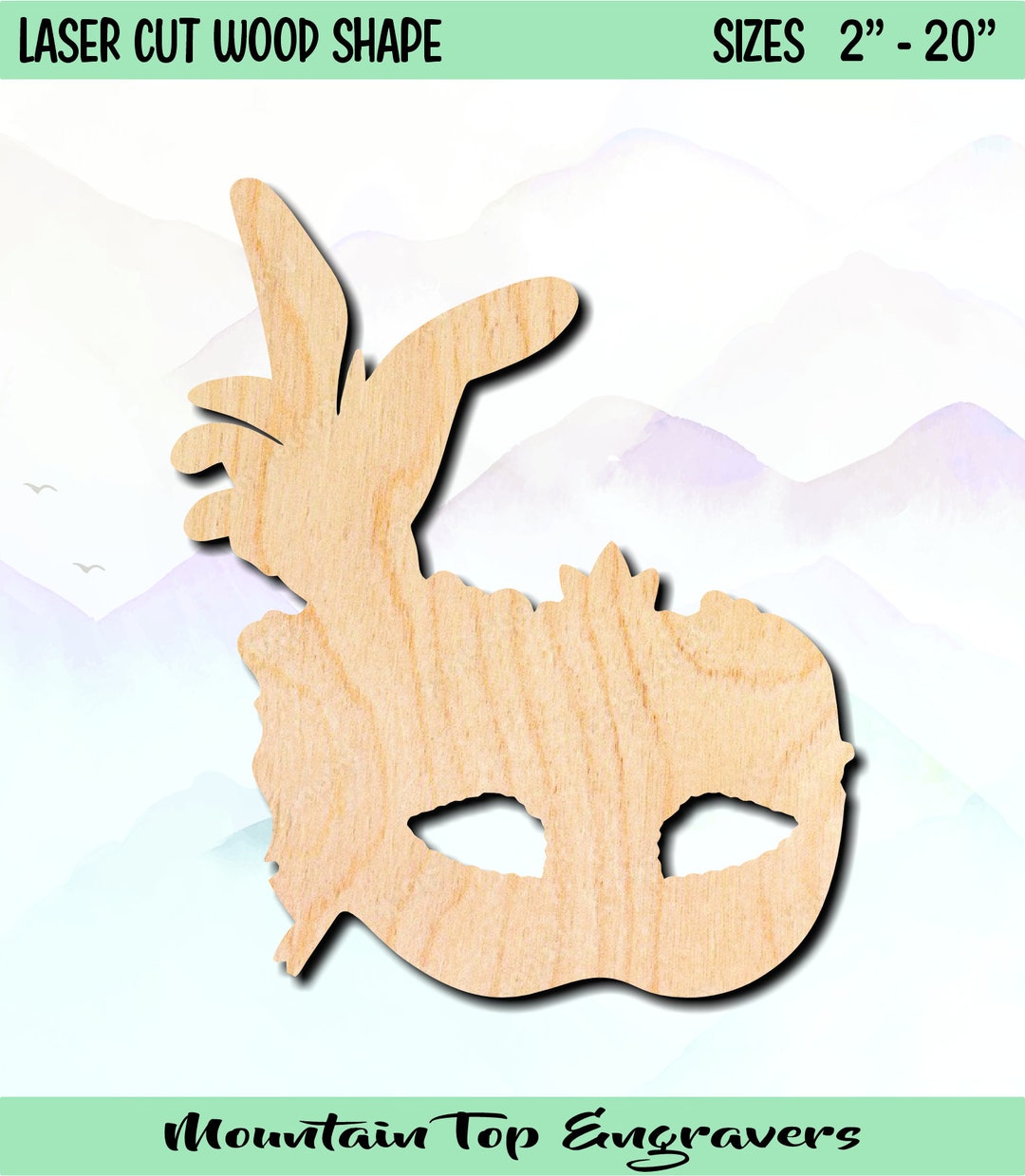 Masquerade Mask Unfinished Wood Shape Blank FREE SHIPPING - Etsy