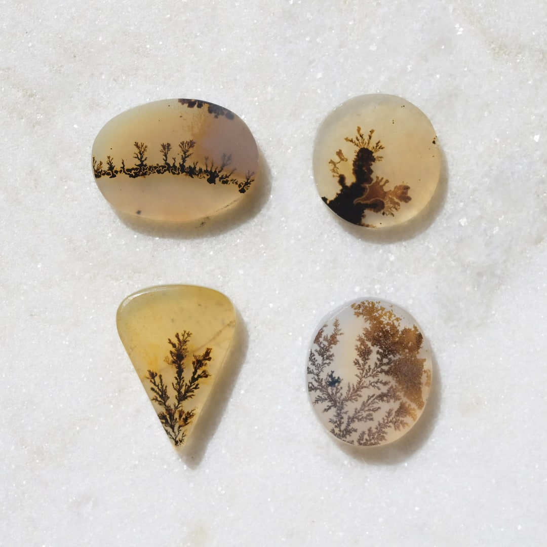 Mixed Shaped Natural Dendritic Agate Cabochon, Agate Gemstones, Loose ...