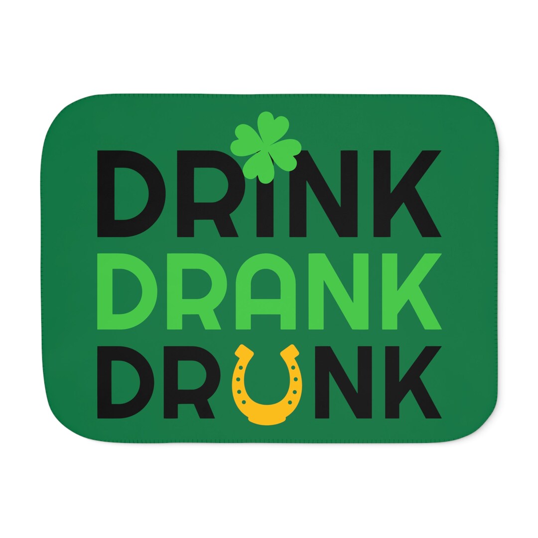 Drink Drank Drunk Sherpa Blanket Gift Home Decor - Etsy