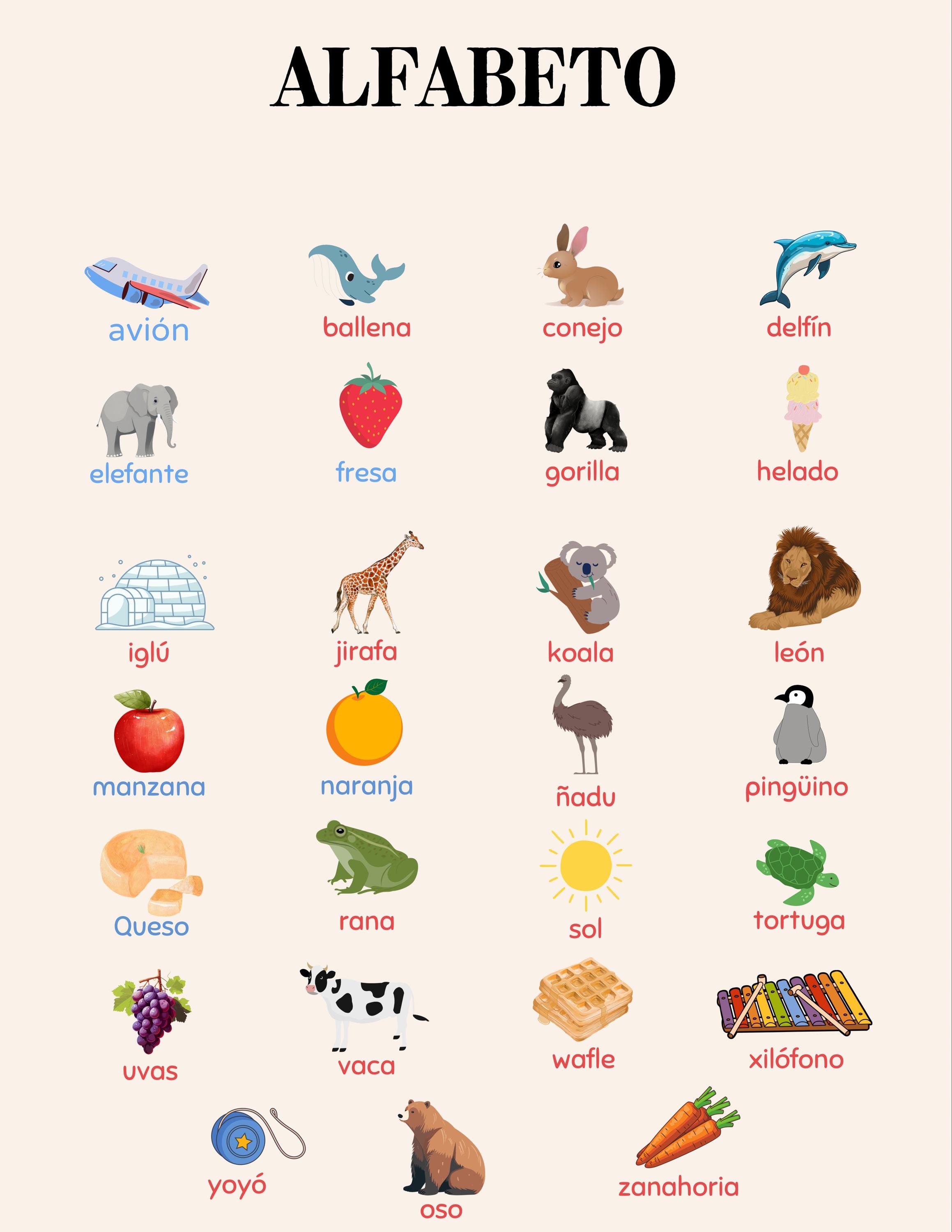 Spanish Magnets for Kids Learn Abcs in Spanish. Imanes De Letras Para ...