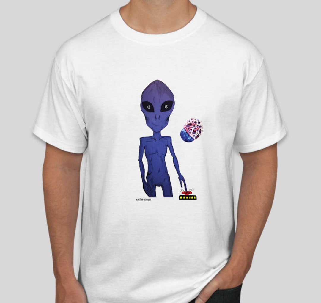 Alien Graphic, 100% Cotton Tee, Made in Greece - Etsy
