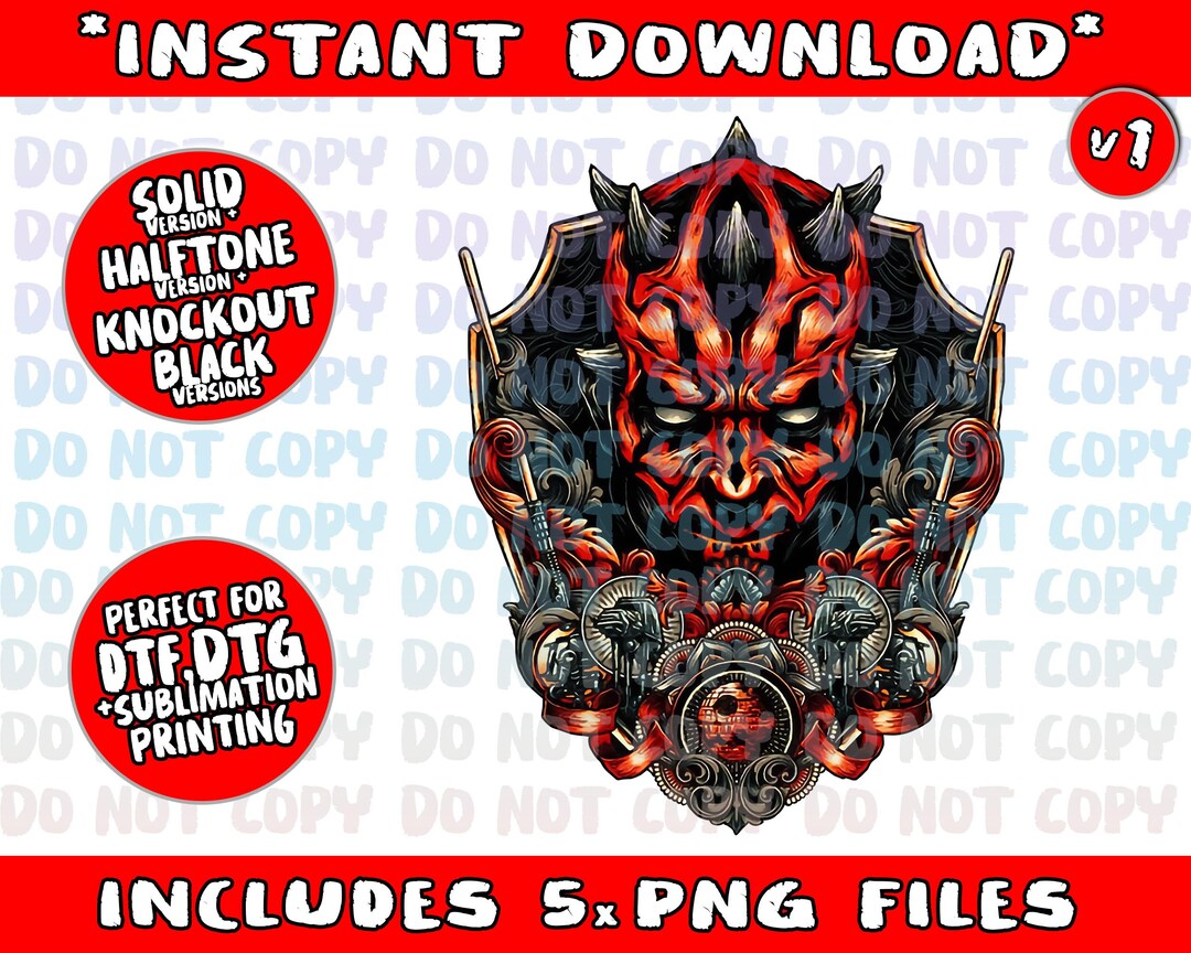 Darth Png Darth Maul Png Devil Png Satan Png Rage Emblem - Etsy México