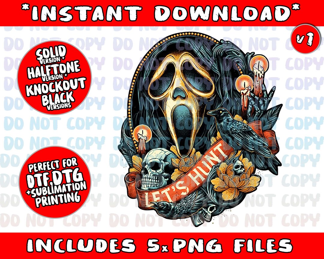 Let's Hunt Png Ghostface Png Ghost Face Png Trending - Etsy Israel