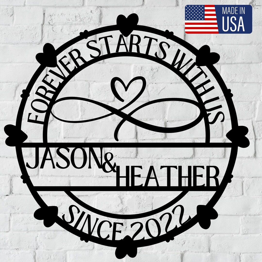 Personalized Infinity Sign, Custom Name Sign, Wedding Gift, Anniversary ...