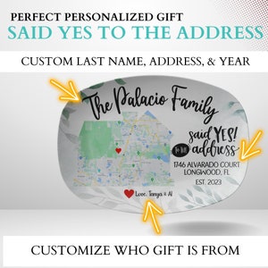 Personalized Custom Home Map Housewarming Platter Gift, Our First Home ...