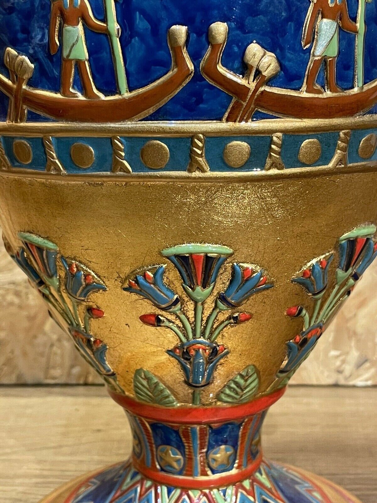 Superb Large Vase Amphora Decor Egyptian, Golden, Veronese 2003, Ethnic ...