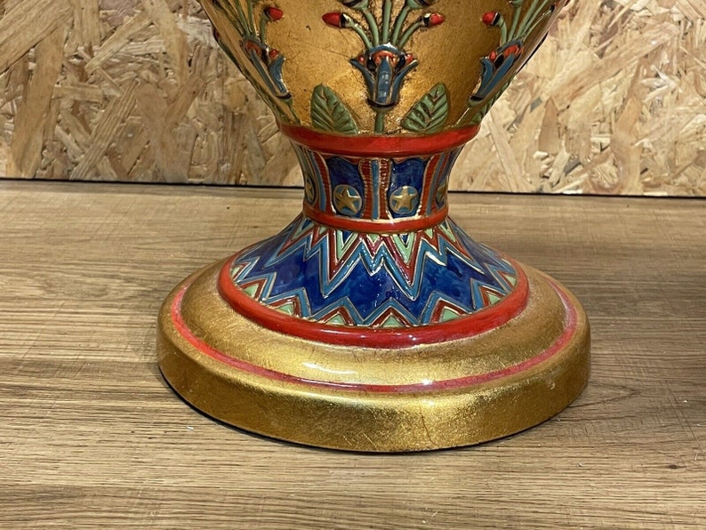 Superb Large Vase Amphora Decor Egyptian, Golden, Veronese 2003, Ethnic ...