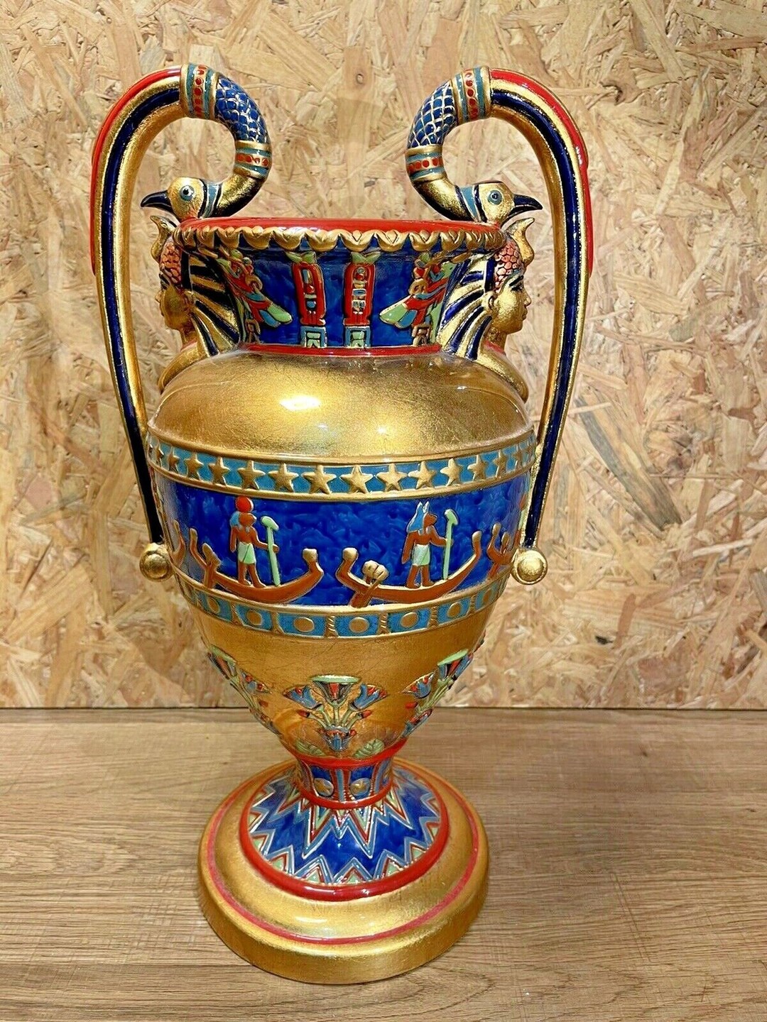 Superb Large Vase Amphora Decor Egyptian, Golden, Veronese 2003, Ethnic ...