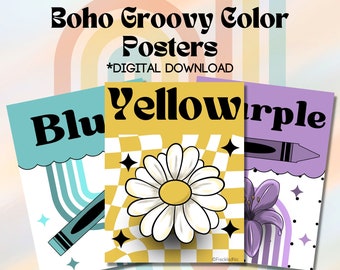 BOHO Groovy Alphabet Posters | Classroom Printables | Classroom Decor ...