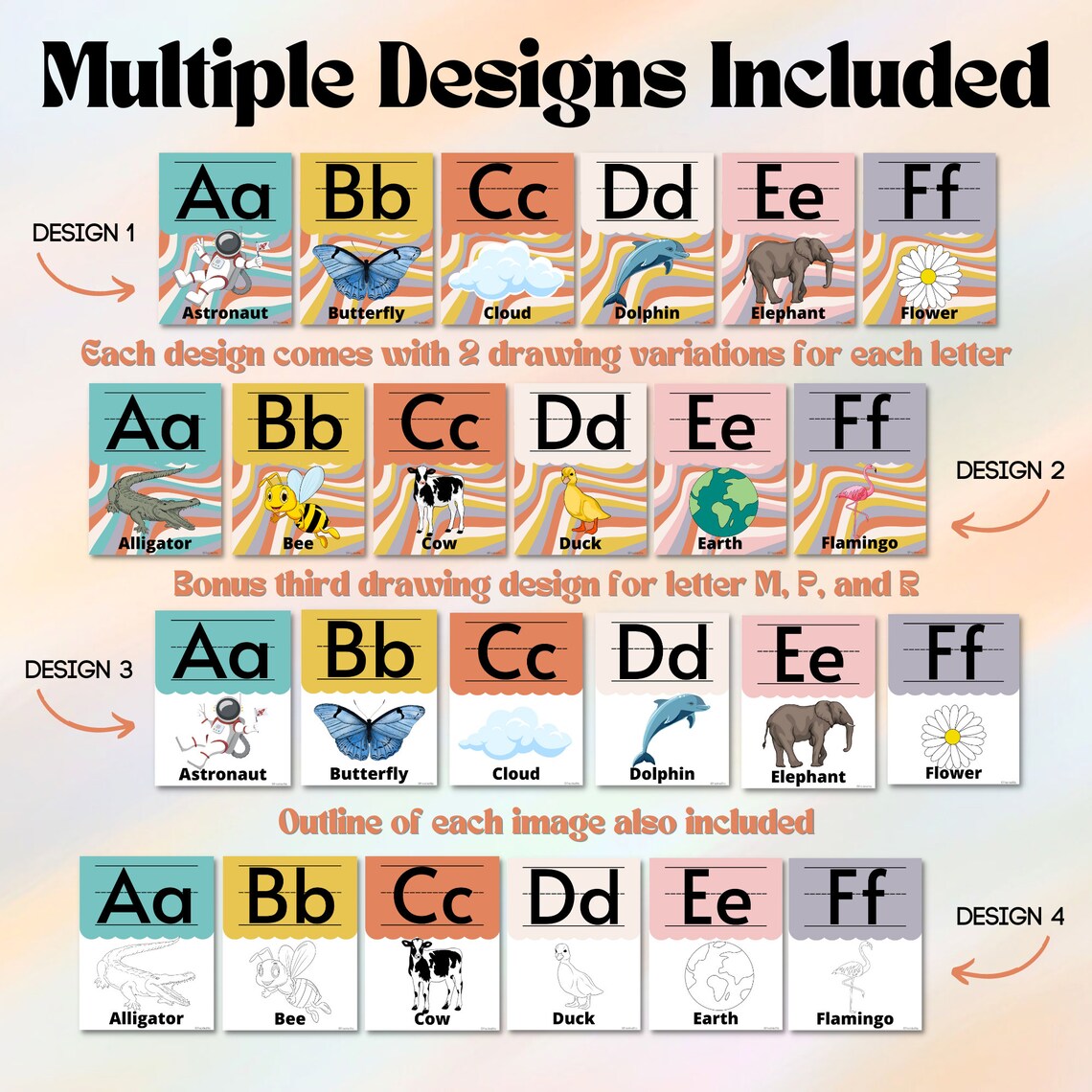 BOHO Groovy Alphabet Posters | Classroom Printables | Classroom Decor ...