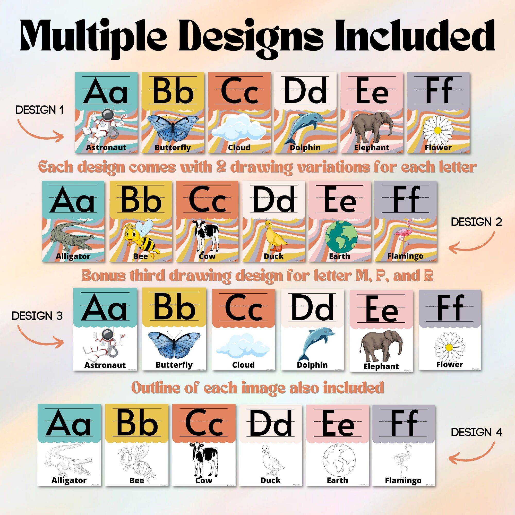 BOHO Groovy Alphabet Posters | Classroom Printables | Classroom Decor ...