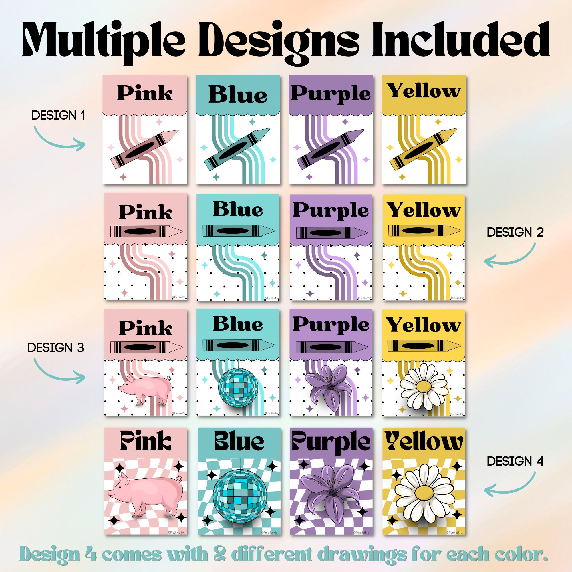 BOHO Groovy Color Posters | Classroom Printables | Classroom Decor ...