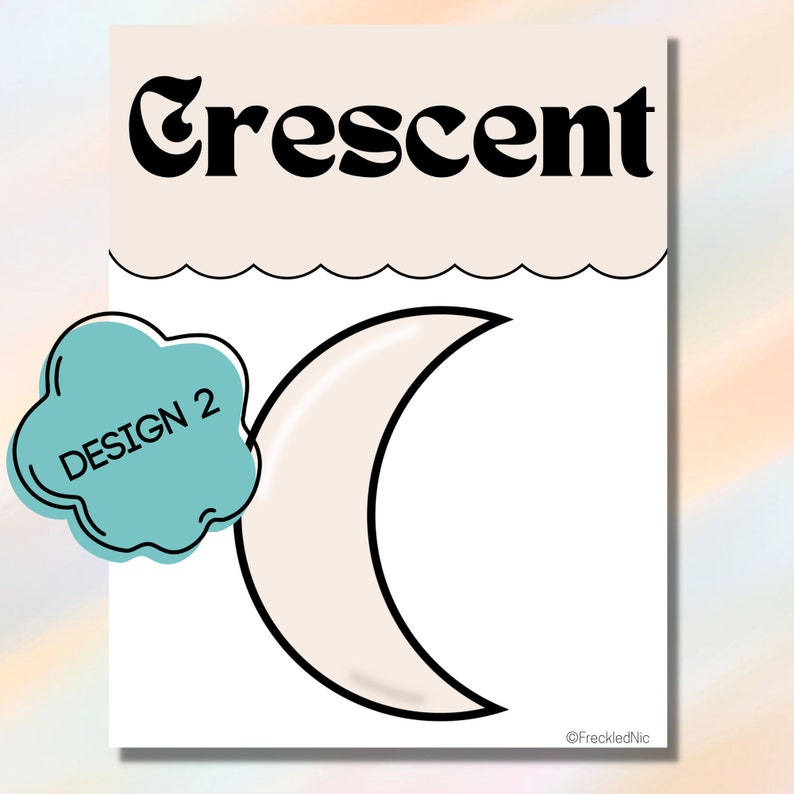 Boho Groovy Shape Posters / Flashcards - Etsy