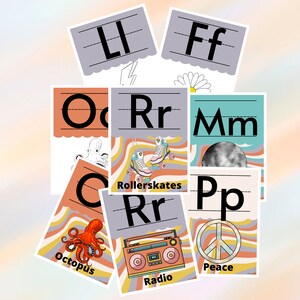BOHO Groovy Alphabet Posters | Classroom Printables | Classroom Decor ...
