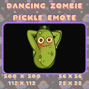 Dancing Pickle Zombie Emote / Sub Emote / Twitch / Halloween / Discord ...