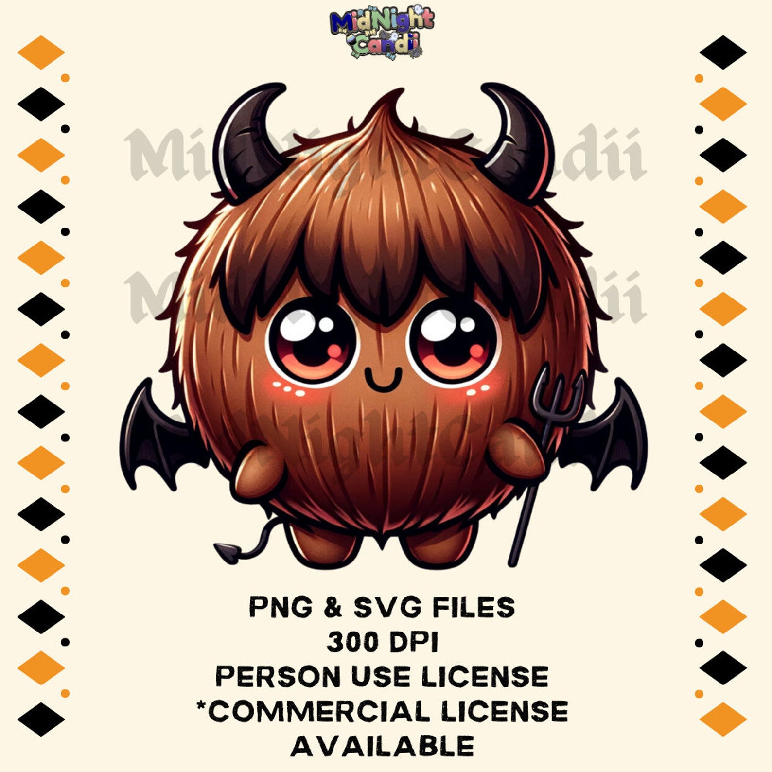 Coconut Devil SVG/PNG / Demon / Designs / Illustration / Vector ...