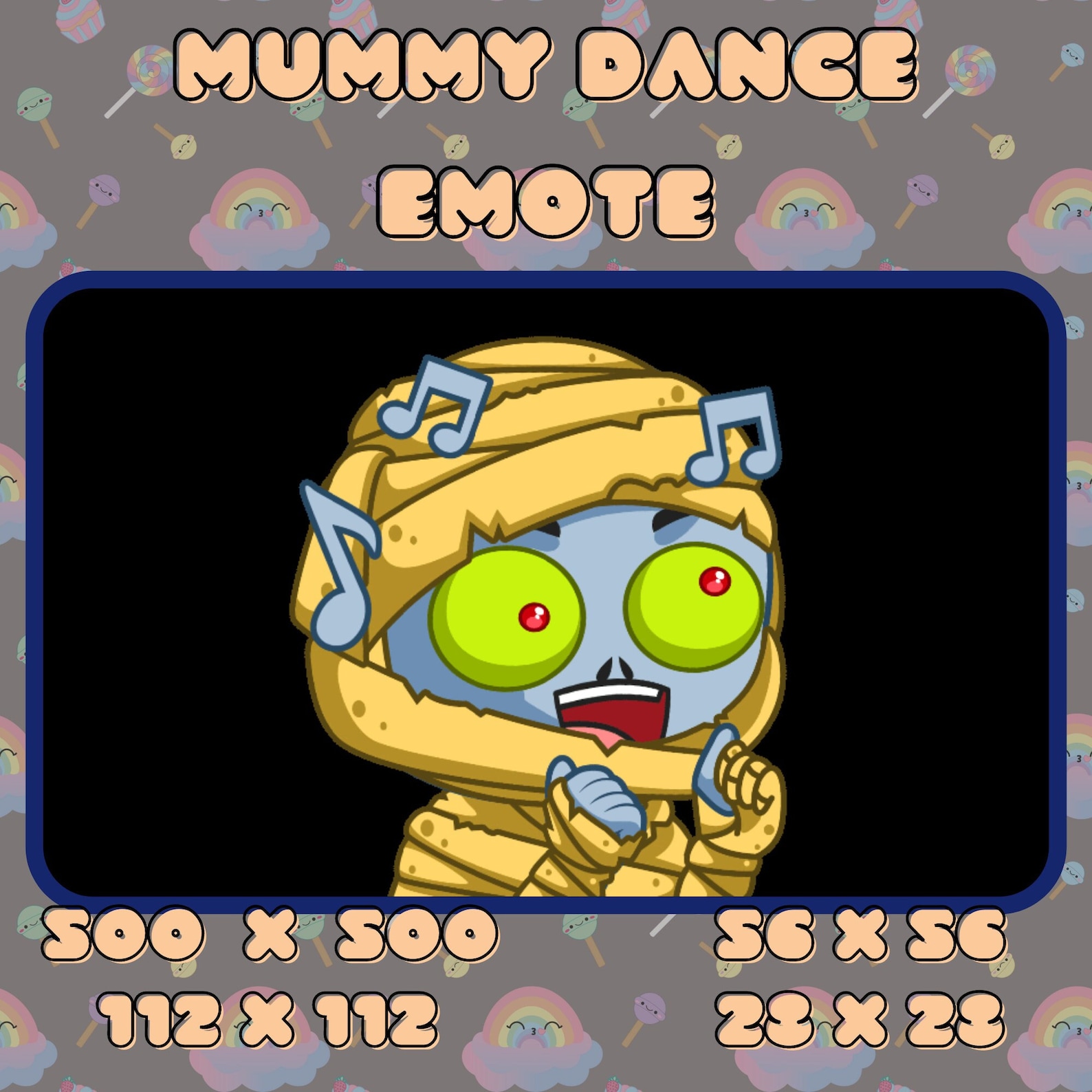 Animated Mummy Dance Emote / Sub Emote / Twitch / Halloween / Discord ...