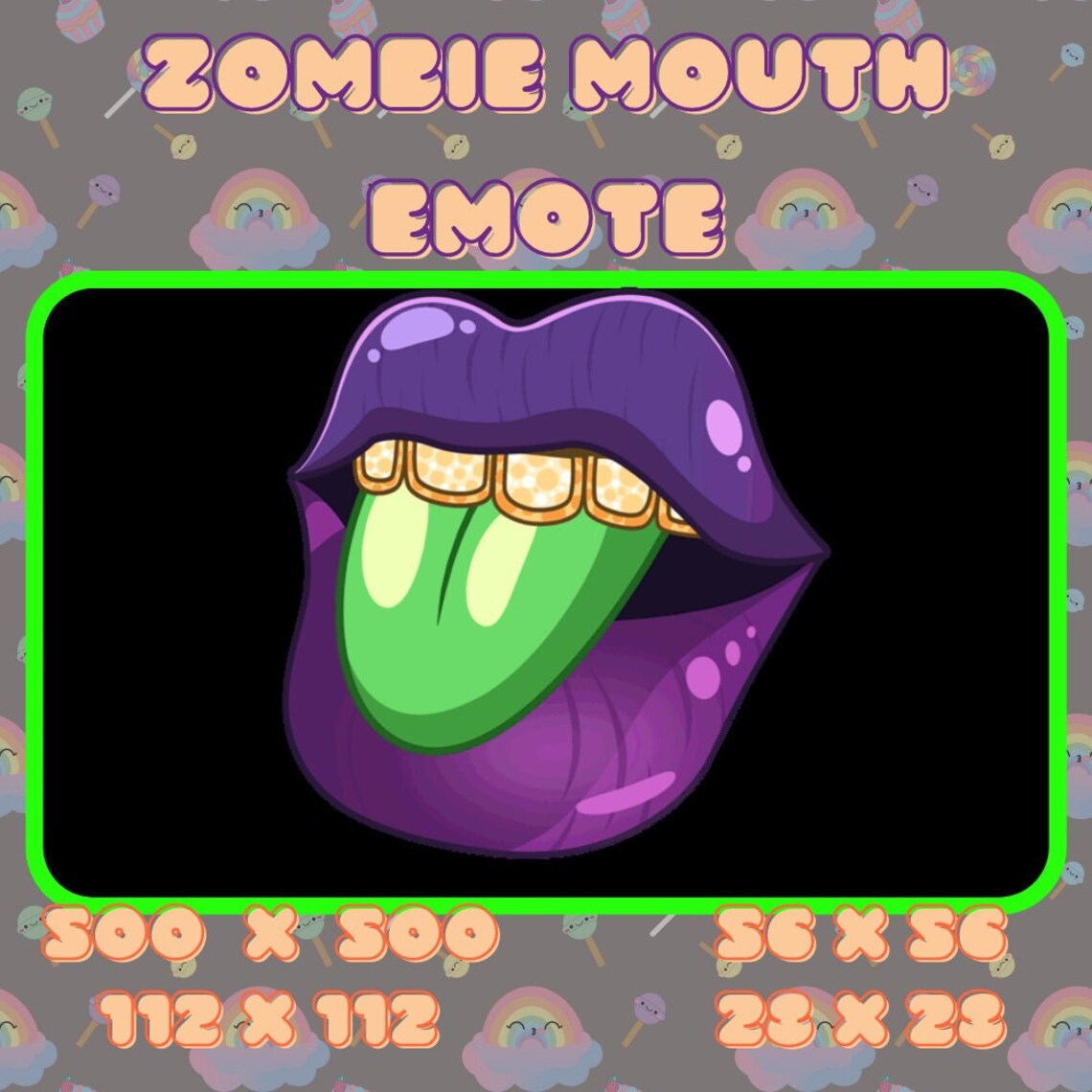 Animated Zombie Mouth Emote / Sub Emote / Twitch / Horror / Discord ...