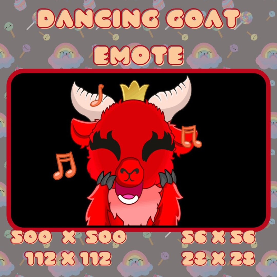 Goat Devil Emote / Sub Emote / Twitch / Dancing / Discord / Bit Emote ...