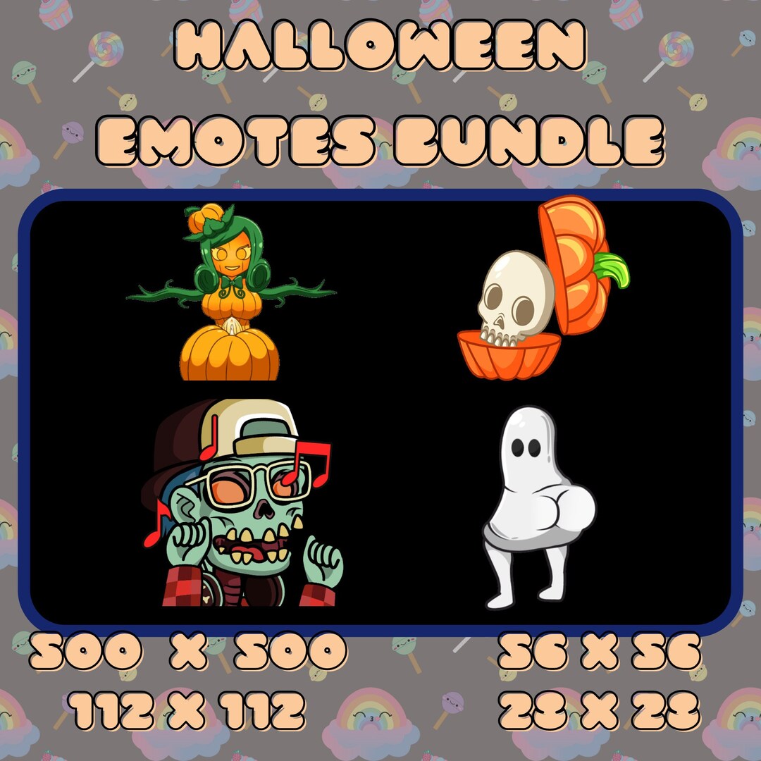 Halloween Emotes Bundle / Sub Emote / Twitch / Animated / - Etsy