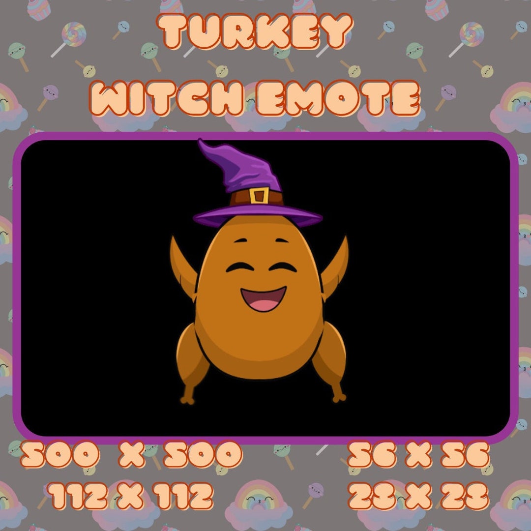 Animated Thanksgiving Turkey Emote / Sub Emote / Twitch / Witch ...