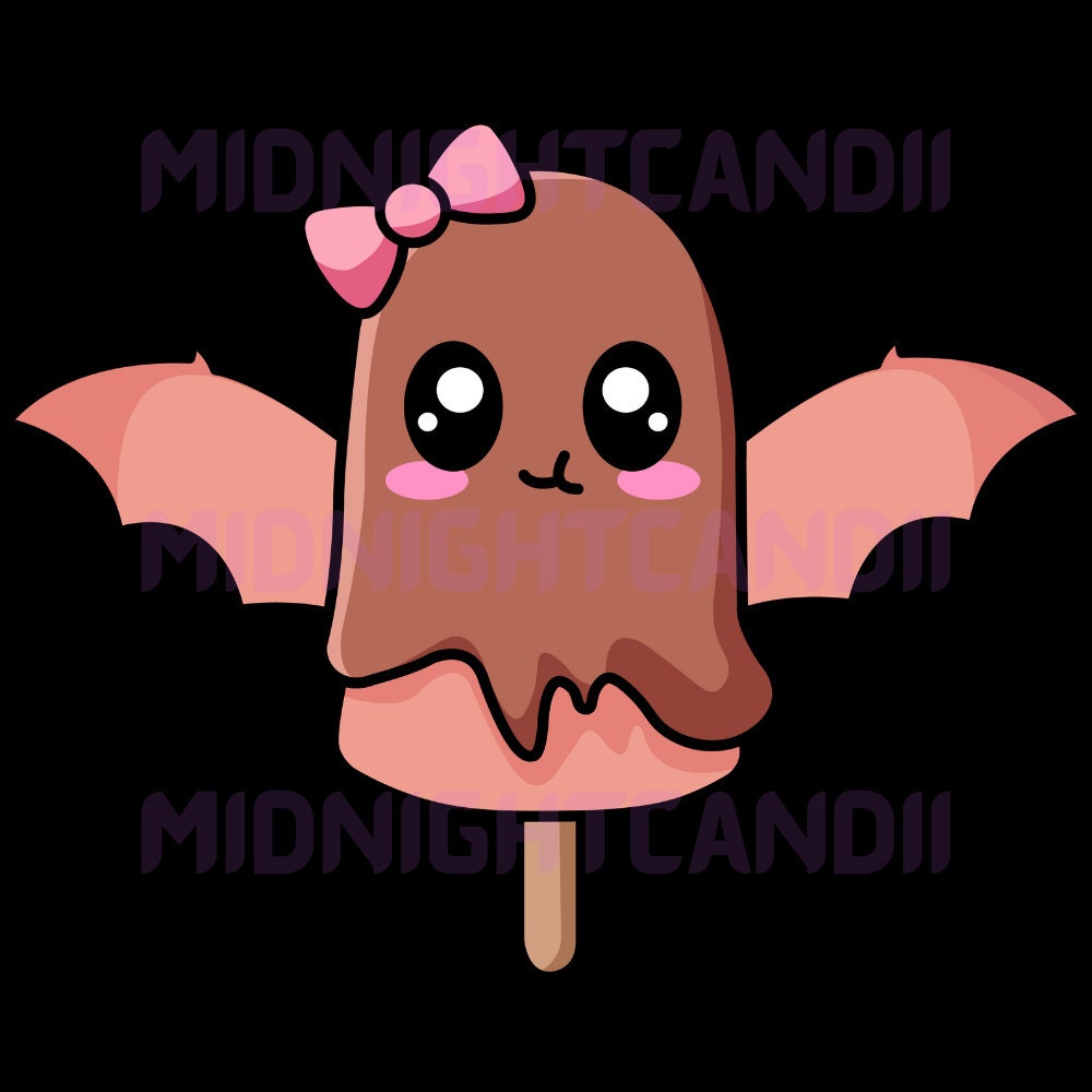 Kawaii Horror Bat / Ice Cream Vector / Spooky Clipart / Bat - Etsy