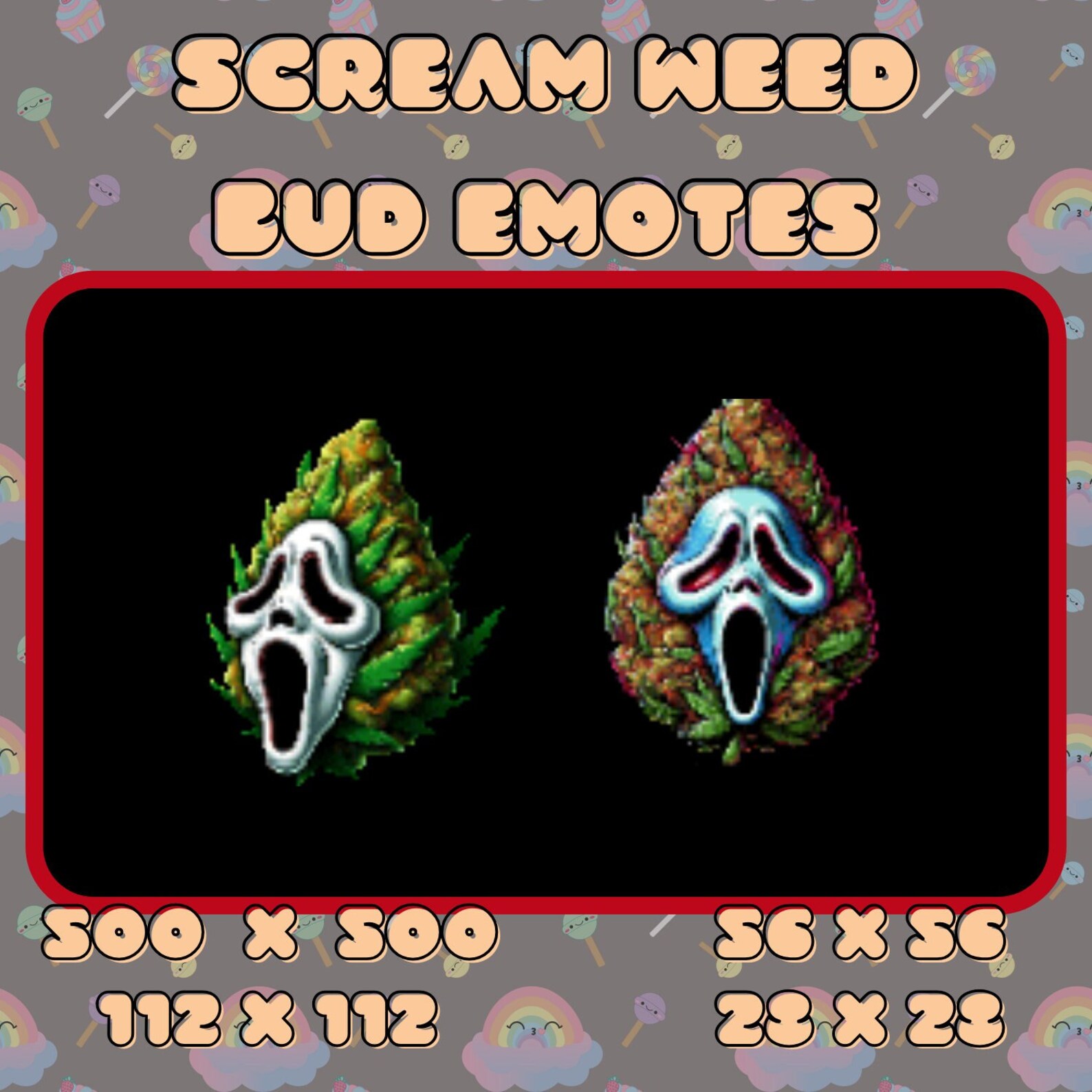 Animated Weed Mask Emote / Sub Emote / Twitch / Halloween / Discord ...