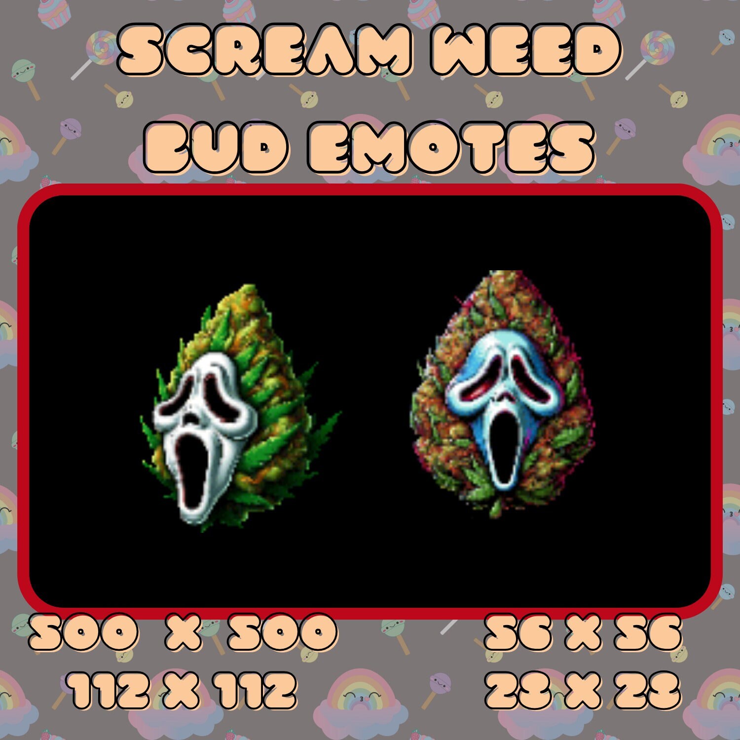 Animated Weed Mask Emote / Sub Emote / Twitch / Halloween / Discord ...