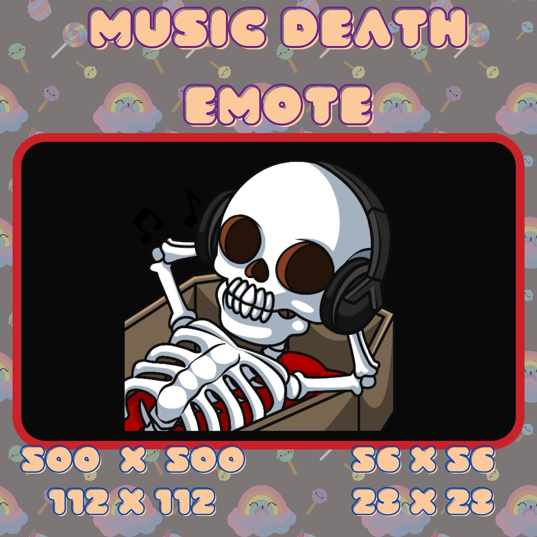 Animated Music Death Emote / Sub Emote / Twitch / Halloween / Discord ...
