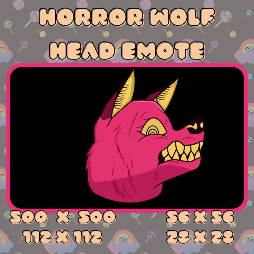 Animated Spinning Wolf Head Emote / Sub Emote / Twitch / Discord / Bit ...