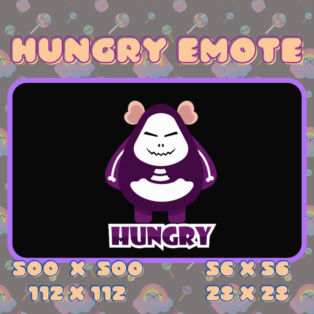 Animated Hungry Emote, Twitch, Discord, Bit Emote, Sub Emote, Emotes ...