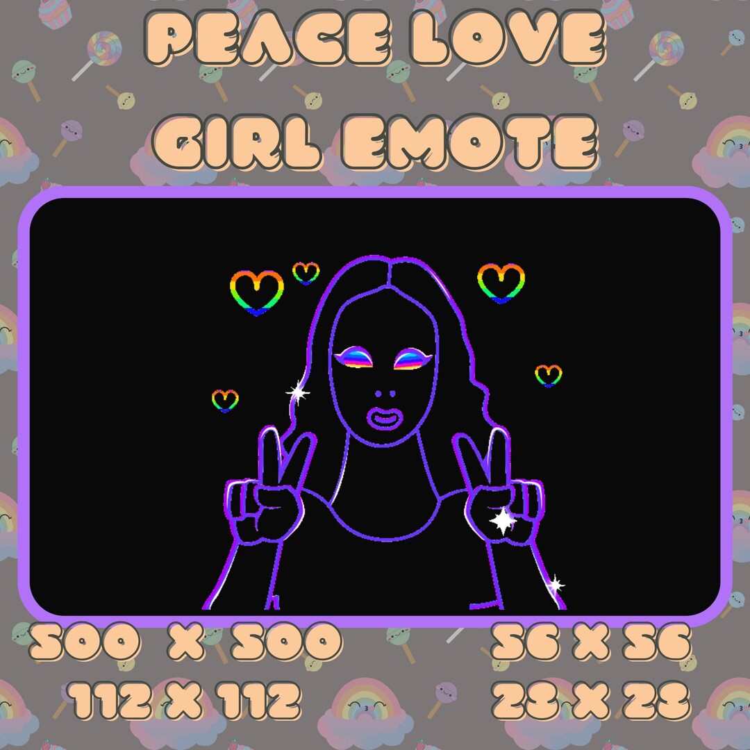 Animated Rainbow Love Emote / Sub Badges / Sub Emote/ Bit Emote/ Emotes ...