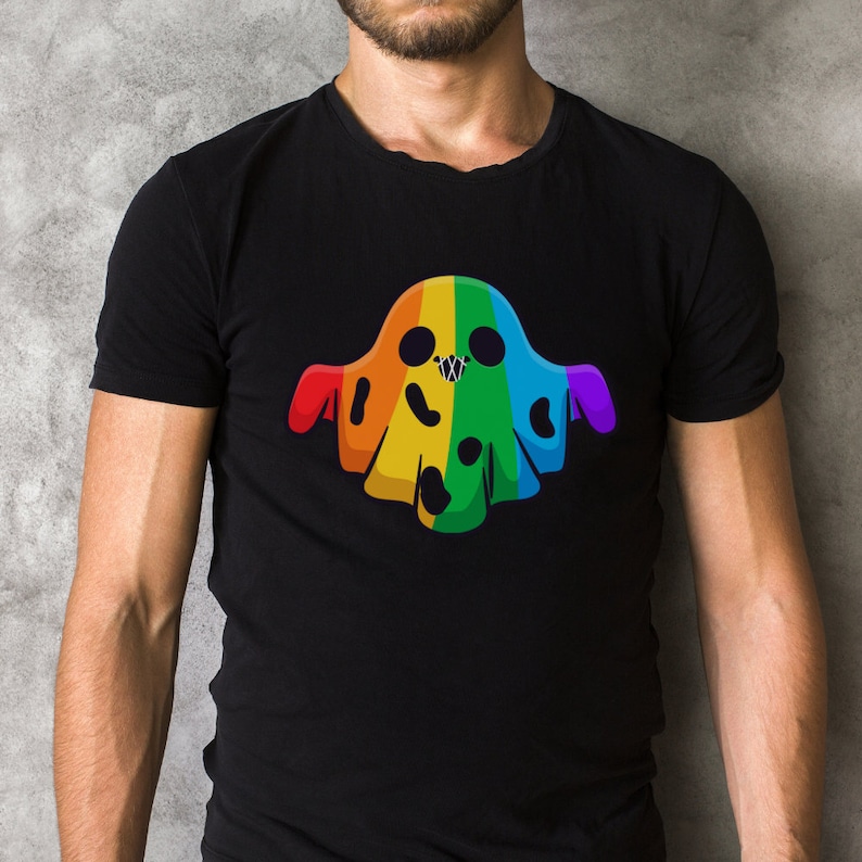 Rainbow Ghost SVG/PNG, Spooky Clipart, Creepy Design, Hallloween Images ...