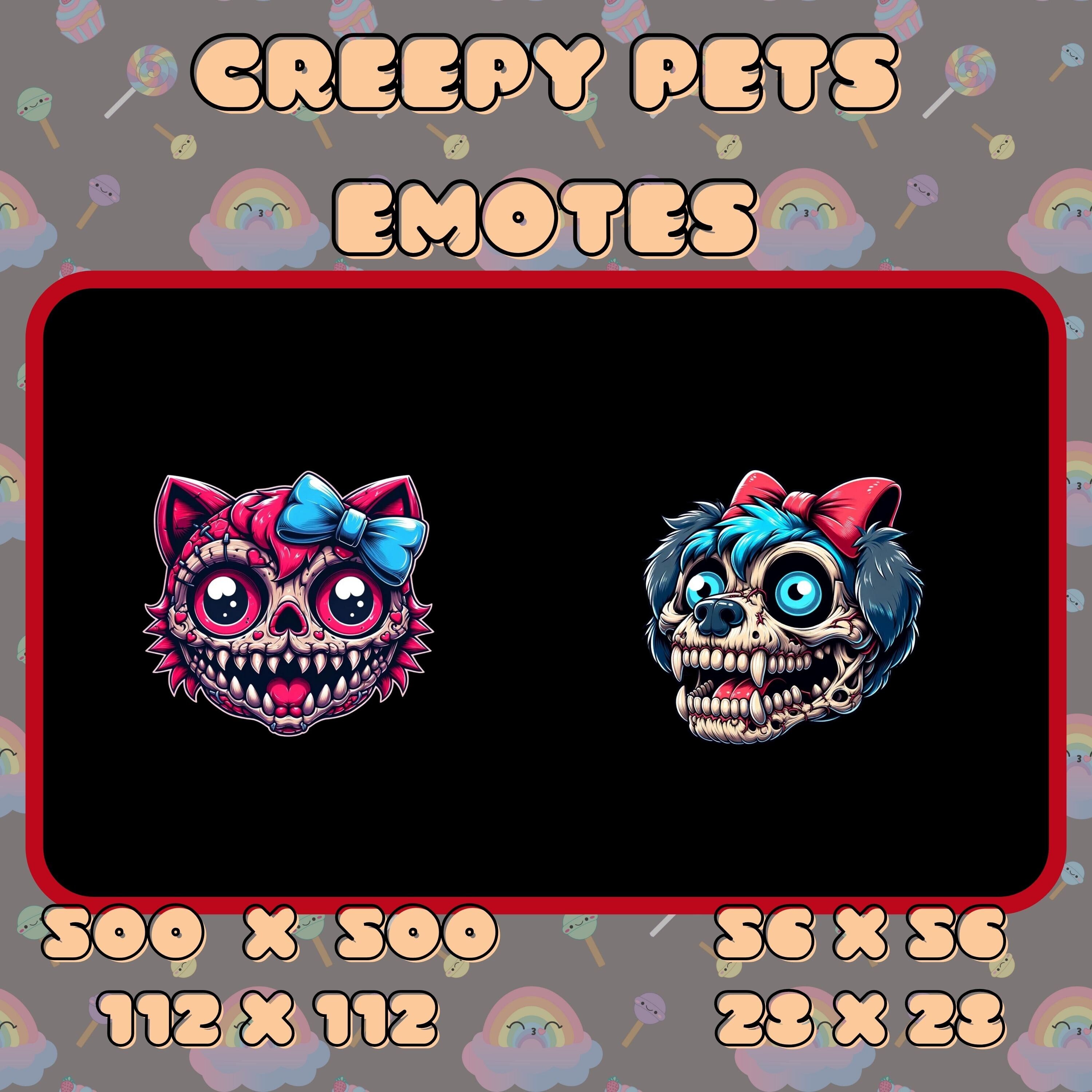 Animated Creepy Cat & Dog Emote / Sub Emote / Twitch / Custom / Discord ...