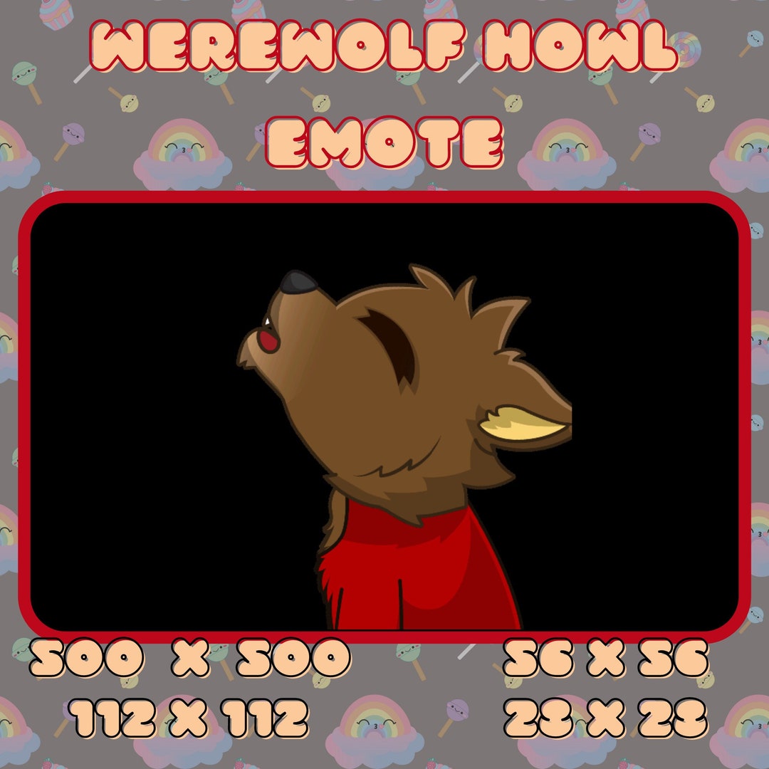 Animated Werewolf Howl Emote / Sub Emote / Twitch / Halloween / Discord ...