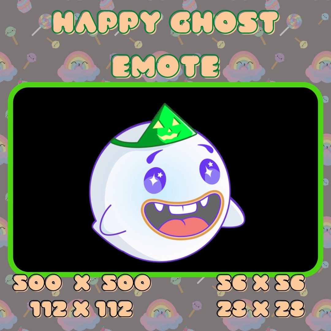 Animated Happy Ghost Emote / Sub Emote / Twitch / Horror / Discord ...