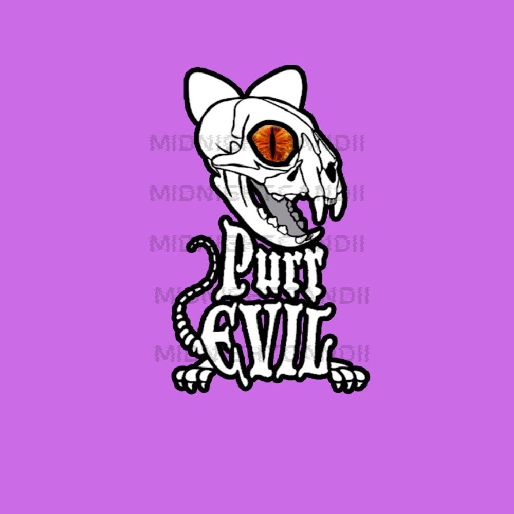 Evil Cat SVG/PNG / Skull Designs / Spooky Graphics / Cat - Etsy