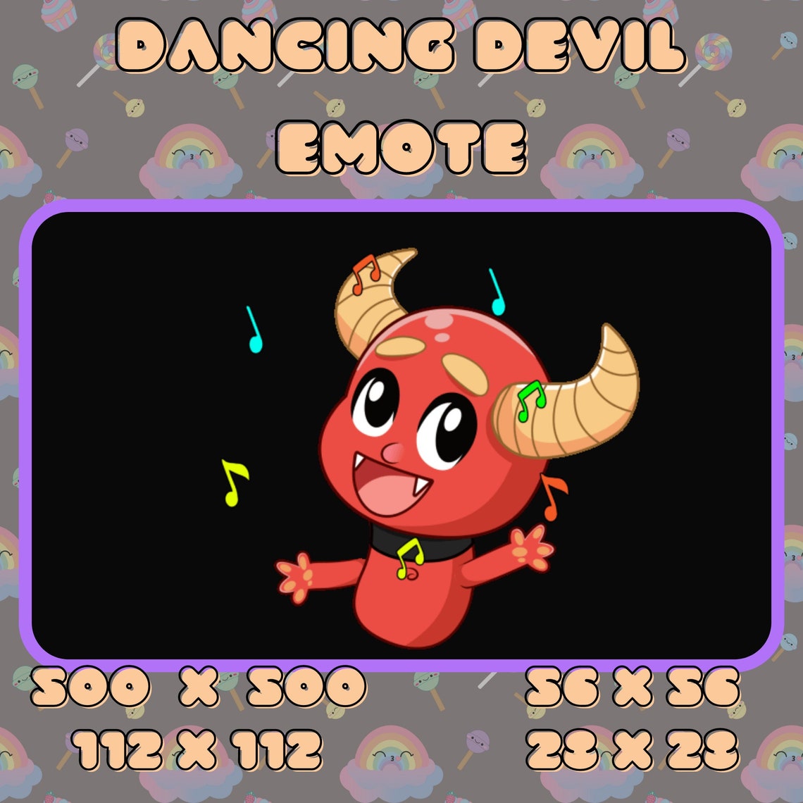 Animated Dancing Devil Emote / Sub Emote / Twitch / Halloween / Discord ...