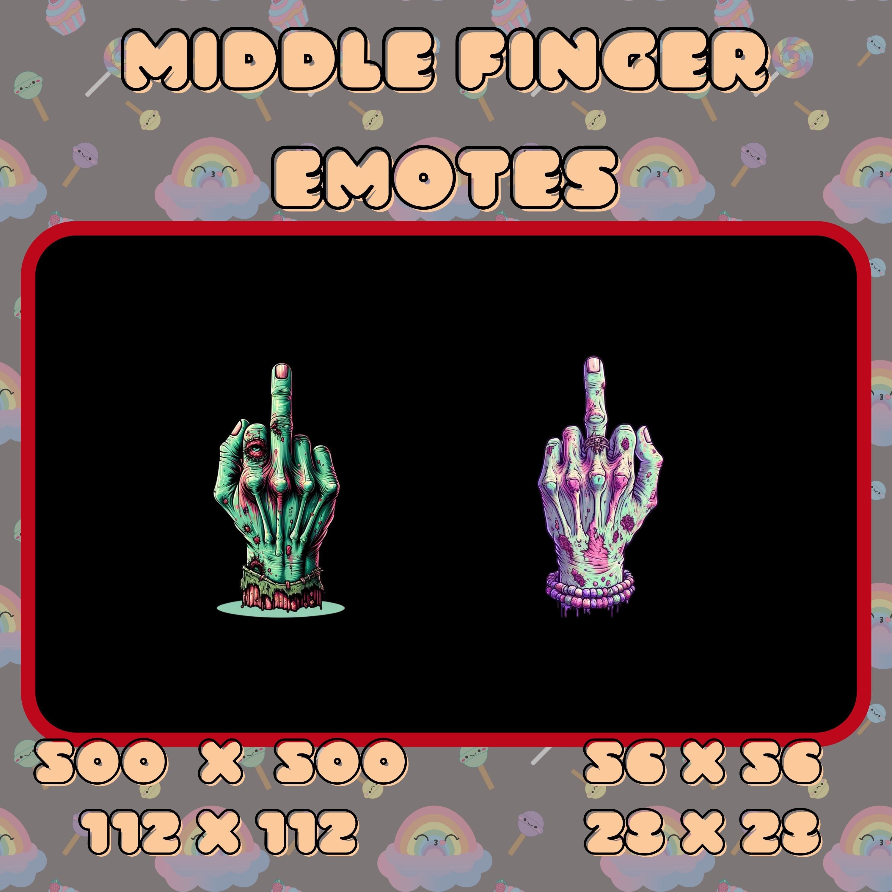 Animated Middle Finger Emote / Sub Emote / Twitch / Flipping the Bird ...