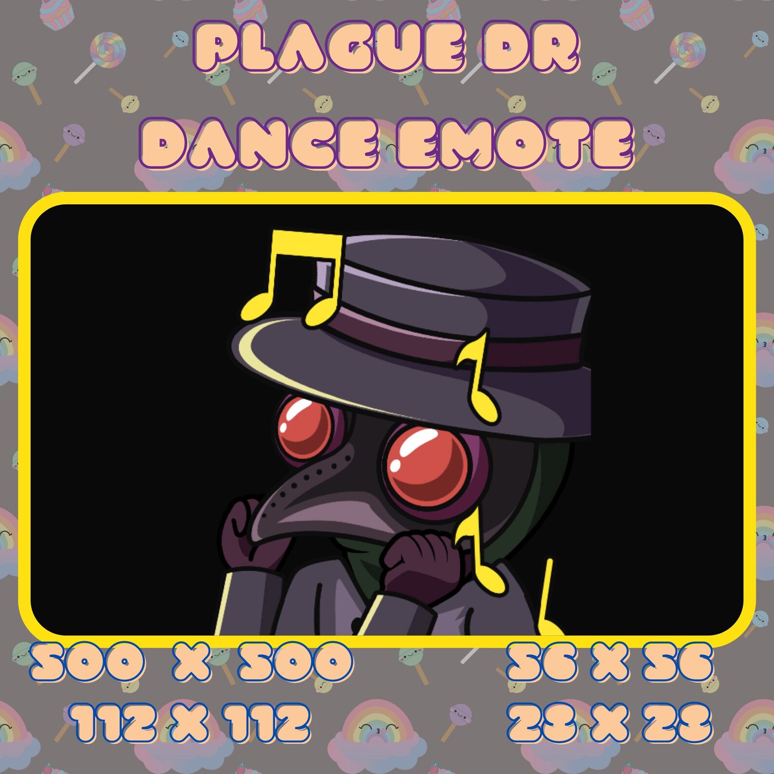 Dancing Plague Doctor Emote / Sub Emote / Twitch / Halloween / Discord ...