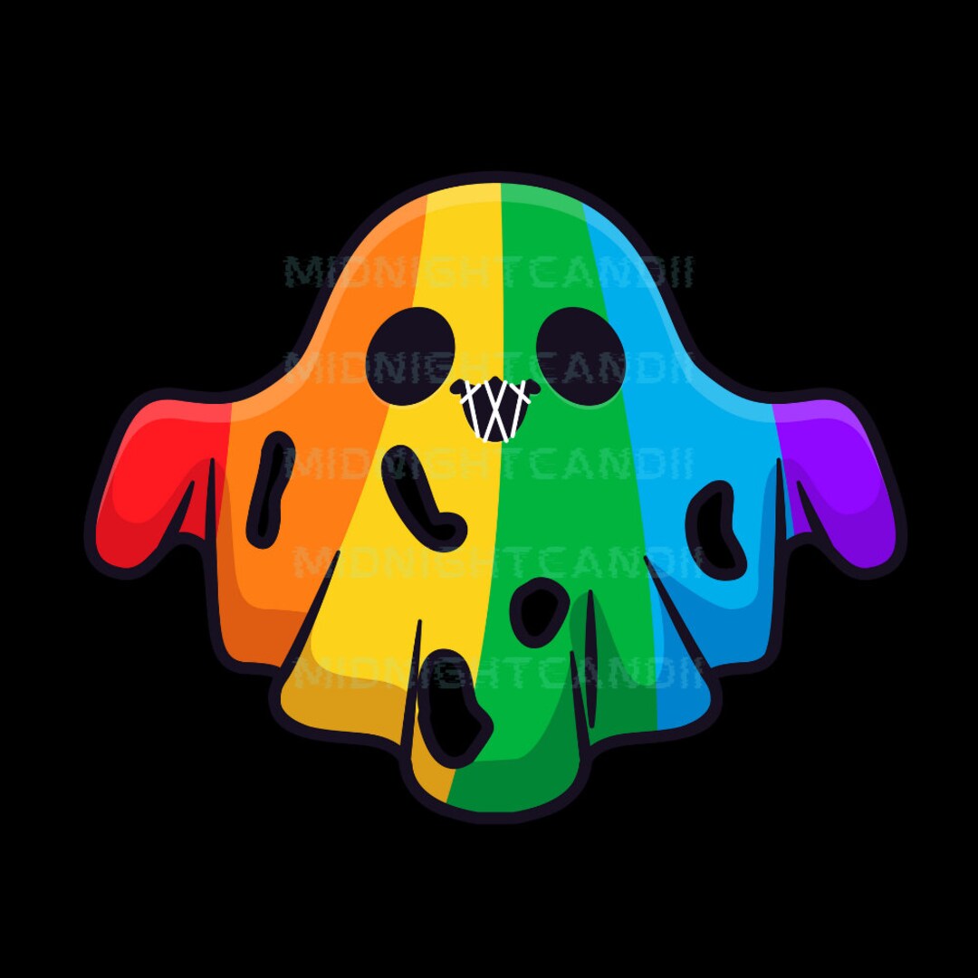 Rainbow Ghost SVG/PNG, Spooky Clipart, Creepy Design, Hallloween Images ...