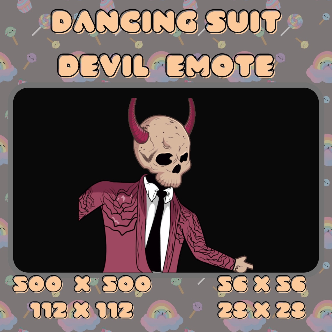 Animated Dancing Devil Emote / Sub Emote / Twitch / Halloween / Discord ...