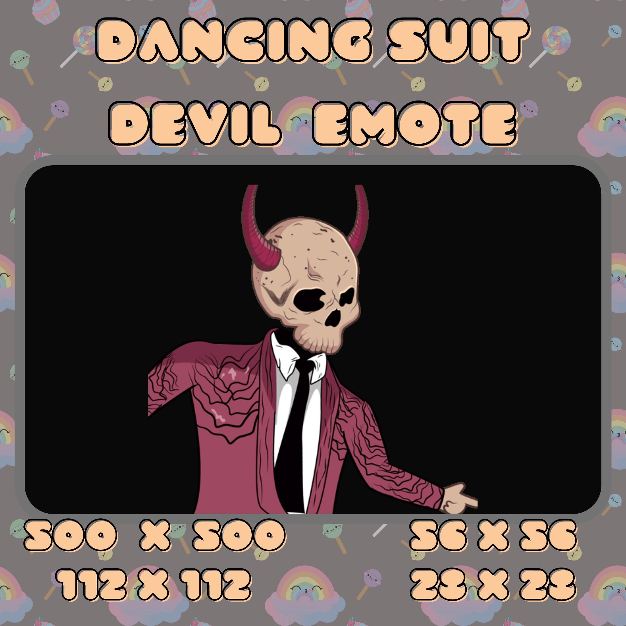 Animated Dancing Devil Emote / Sub Emote / Twitch / Halloween / Discord ...