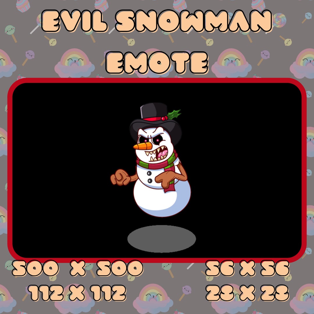 Animated Snowman Emote / Sub Emote / Twitch / Discord / Bit Emote ...