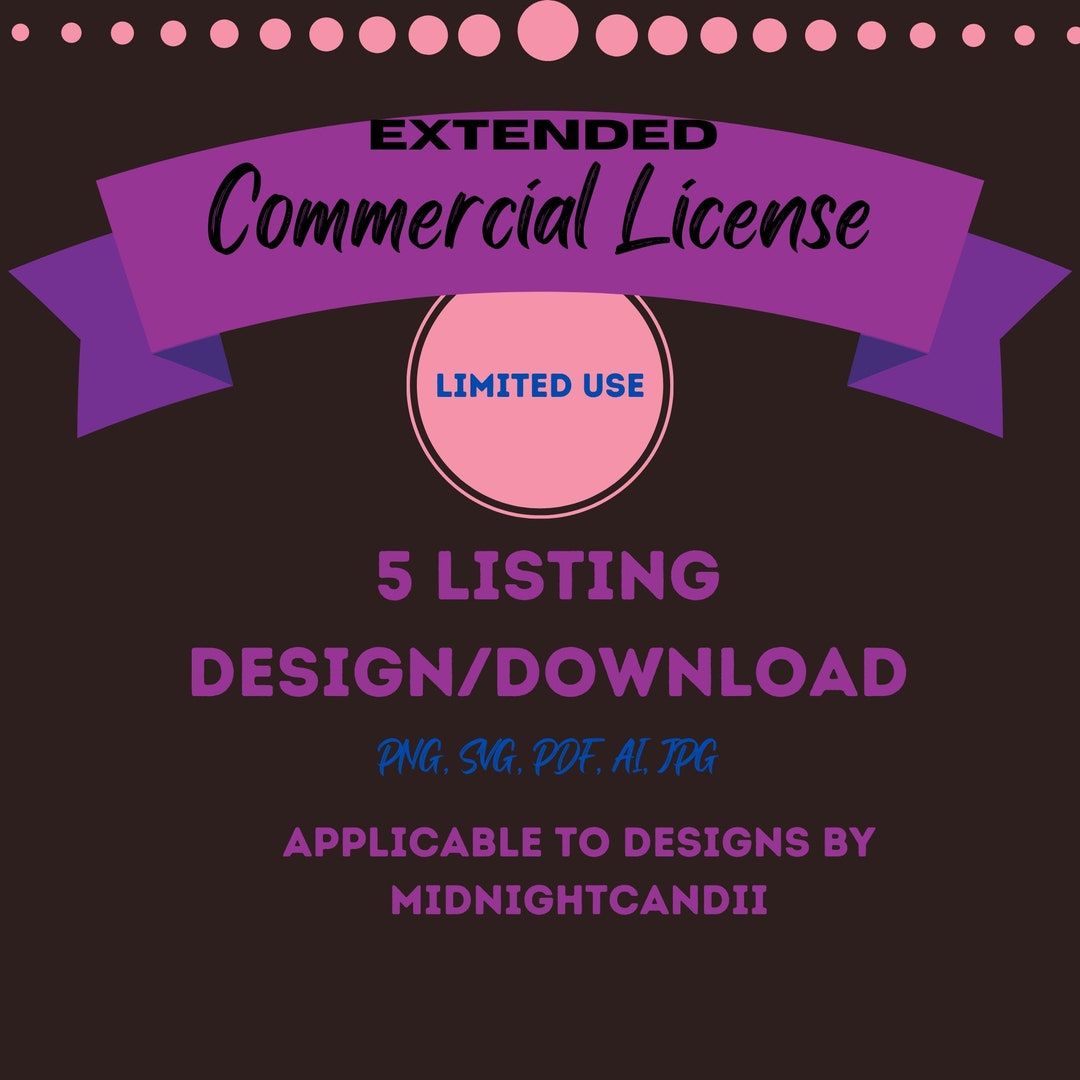 5 Limited Commercial License / Extended License / PNG License ...