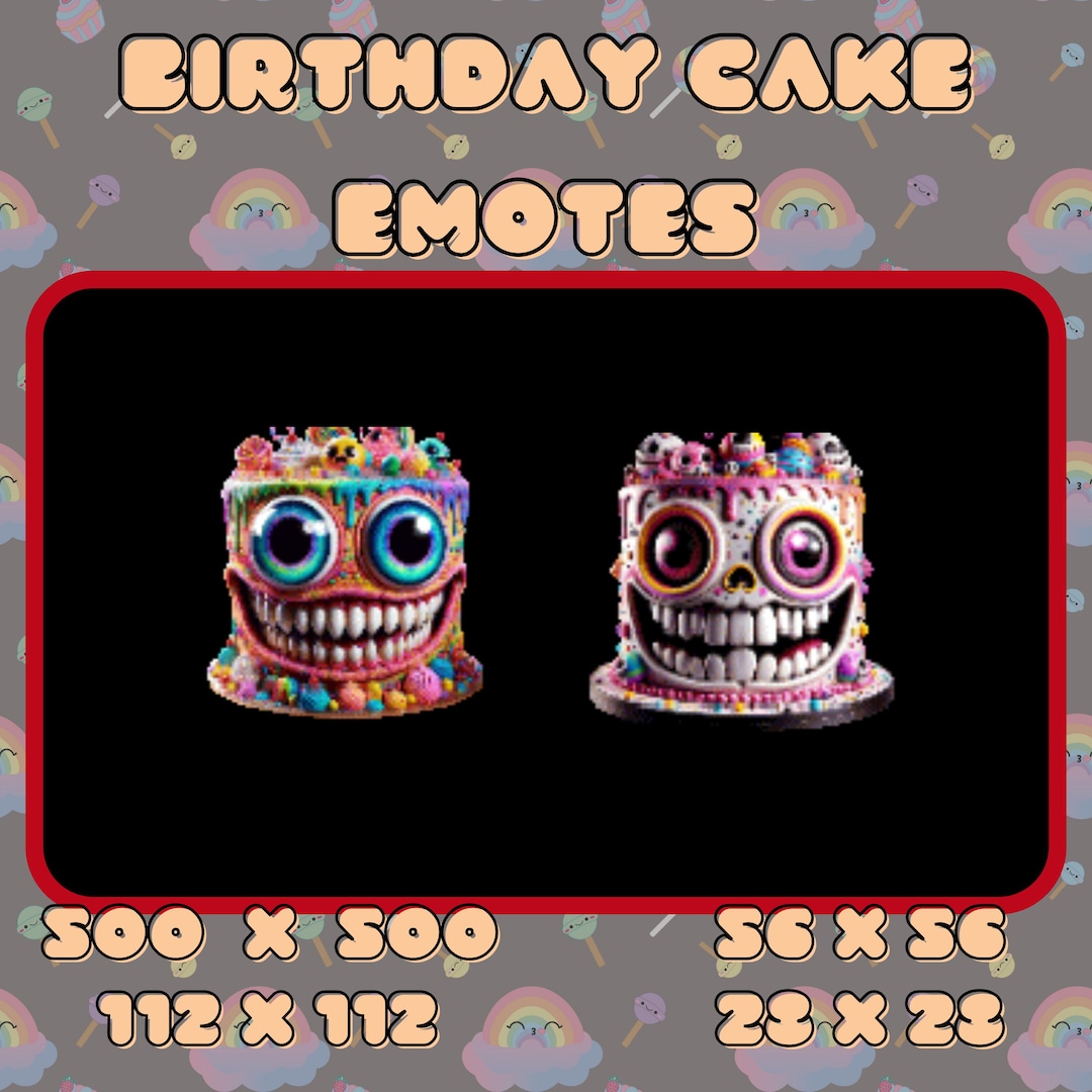 Animated Creepy Cake Emote / Sub Emote / Twitch / Happy Birthday ...